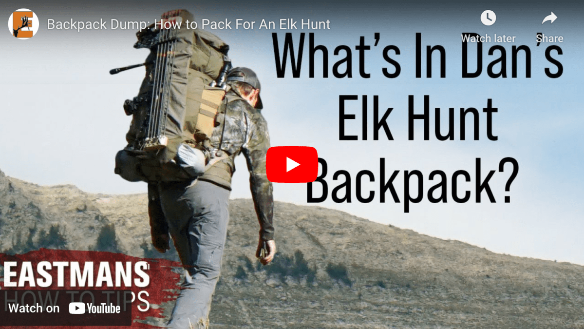 Video: Backpack Dump: How to Pack For An Elk Hunt – Rack Camp